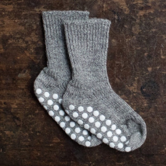 Hirsh | Accessories | Org Wool Socks W Stoppers Made In Germany | Poshmark